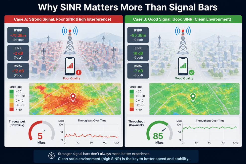 Wireless Network KPIs Explained: RSRP, SINR & RSRQ for LTE/5G Optimization